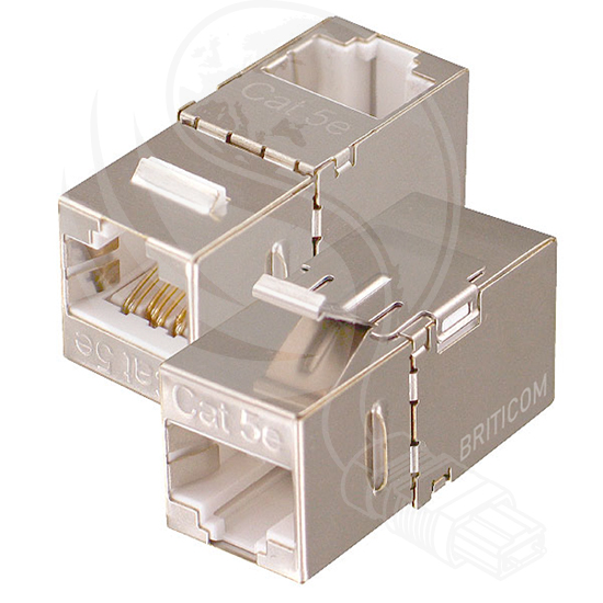 Cat 5E Inline Coupler Keystone Jack – STP 90° – DDFON